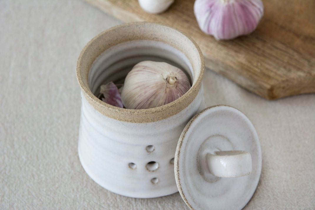 My Rustic Handmade Pottery for Your Kitchen | Ceramic Canisters, Garlic ...