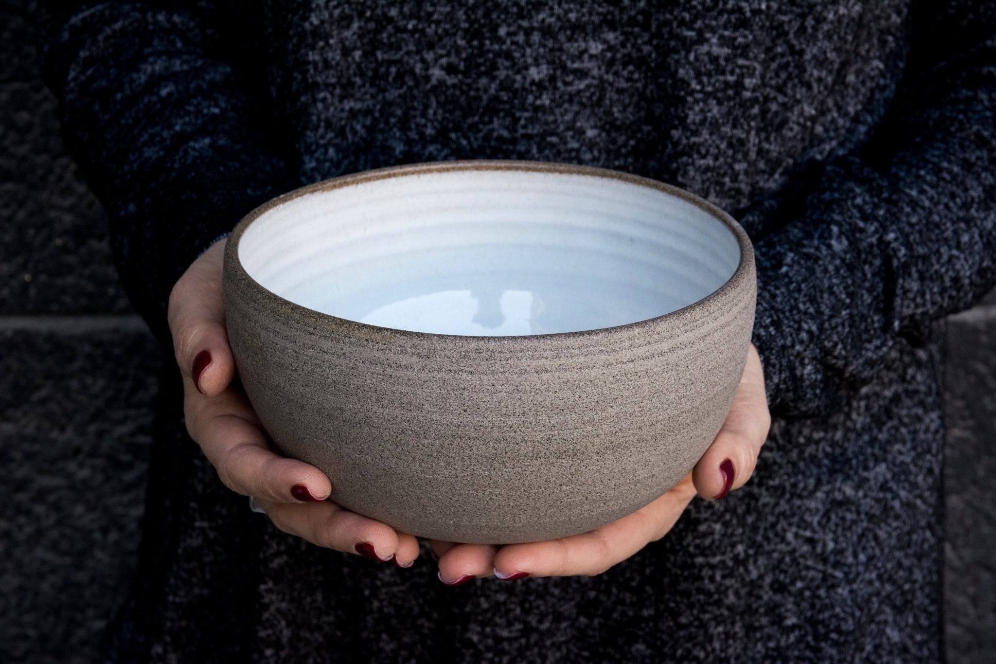 White Rustic Pottery Dinnerware, Main Course and a Soup Bowl – Mad ...