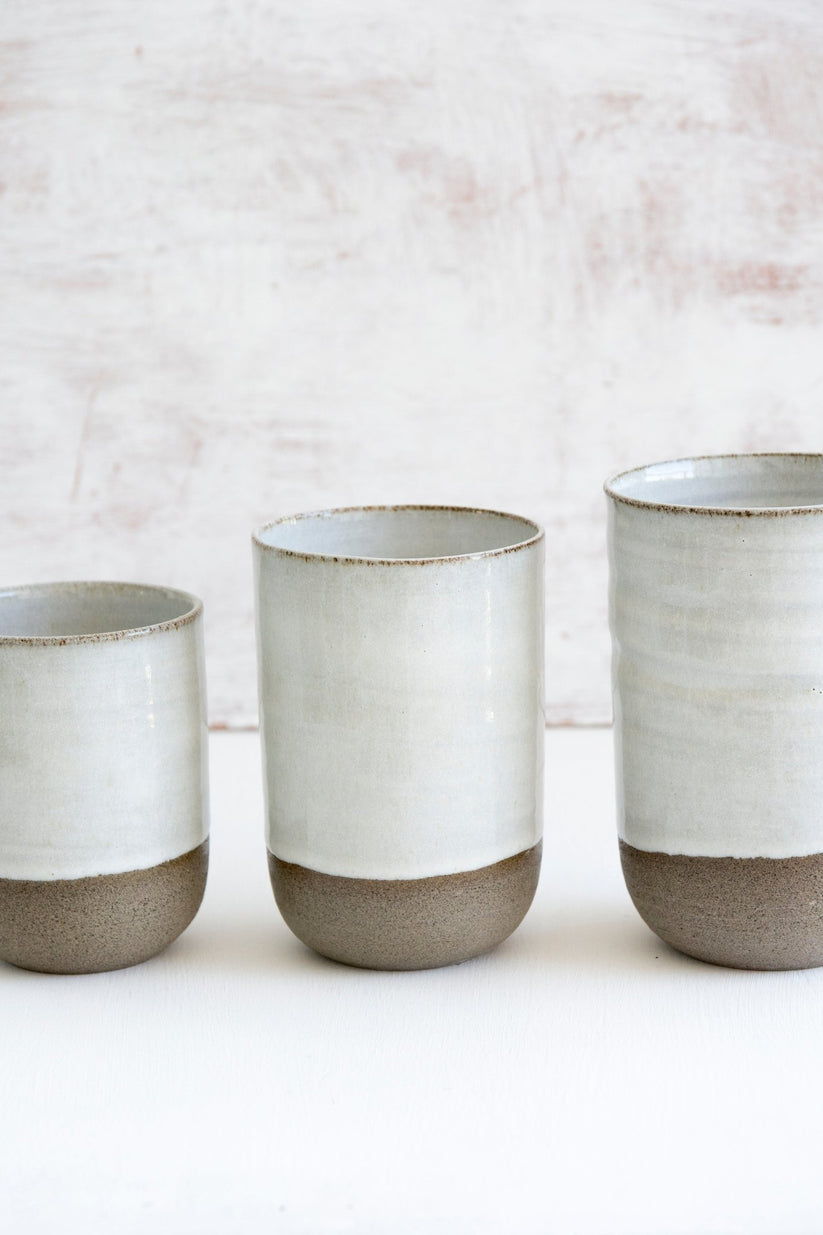 Handmade Colorful Stoneware Ceramic 10 fl. oz Tumblers for Coffee or ...