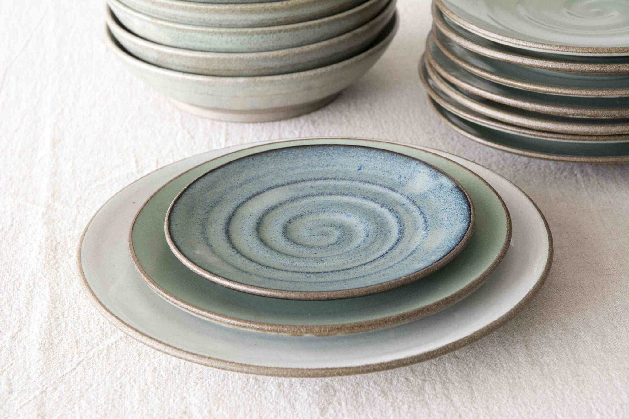 Handmade Colorful Ceramic Tableware Set with Gray Speckled Clay – Mad ...