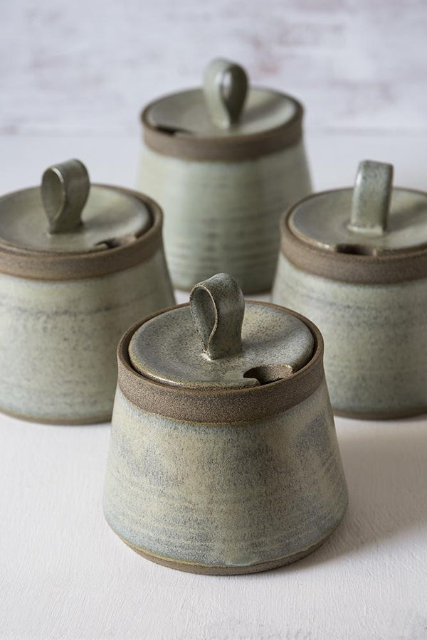 Handmade Green Sage Pottery Sugar Bowl and Creamer Set – Mad About Pottery