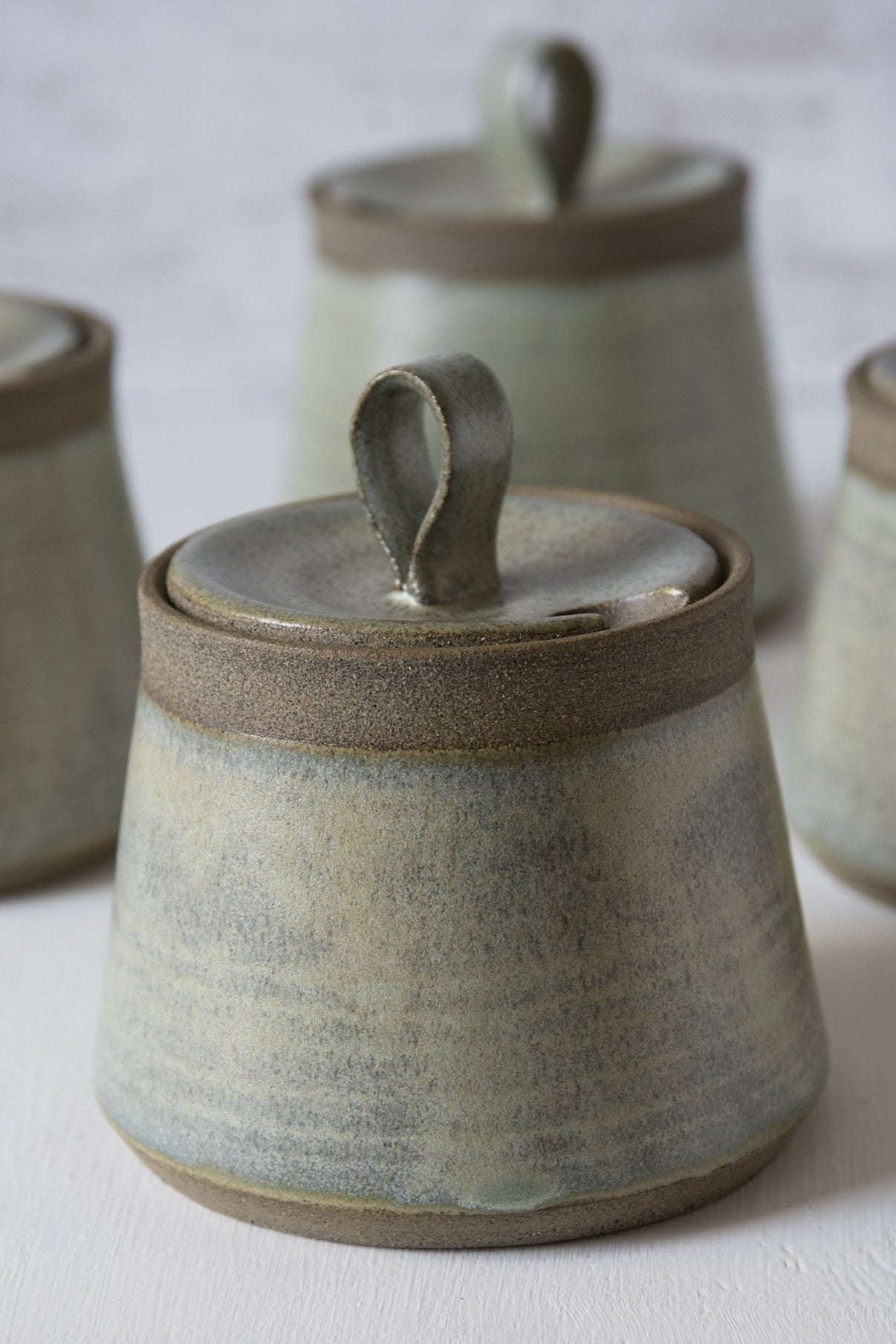 Handmade Green Sage Pottery Sugar Bowl and Creamer Set – Mad About Pottery
