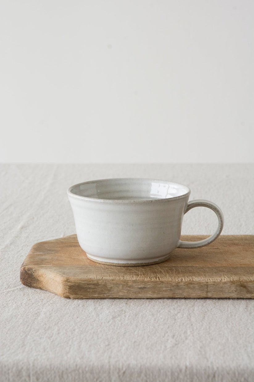 White Pottery Latte Coffee Cup, Tea Mug by Mad About Pottery – Mad ...
