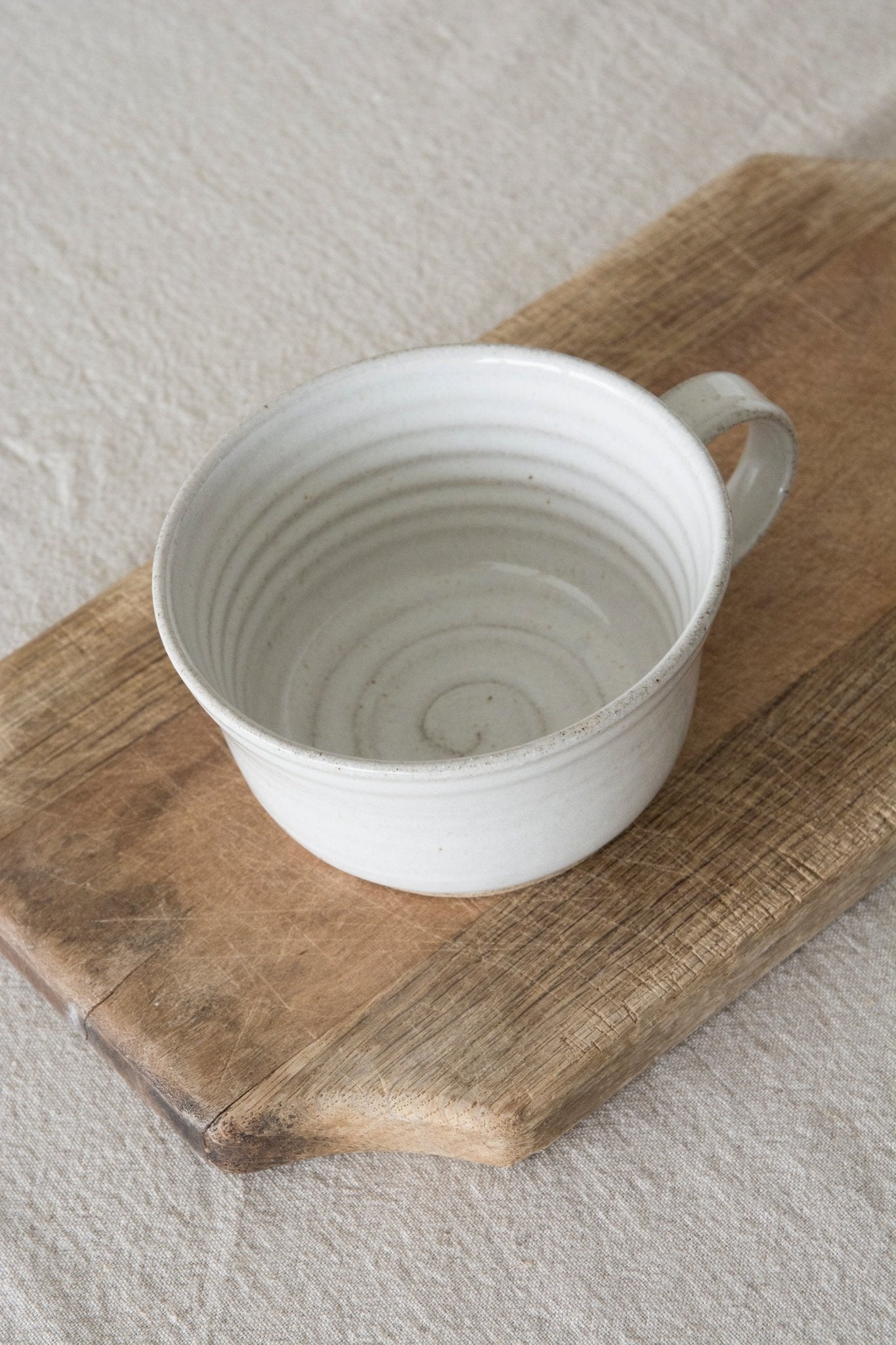 White Pottery Latte Coffee Cup, Tea Mug by Mad About Pottery – Mad ...