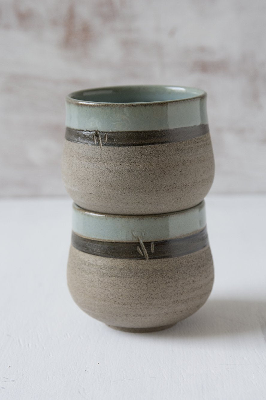 Light Blue Ceramic Tumblers, Set of 2 – Mad About Pottery