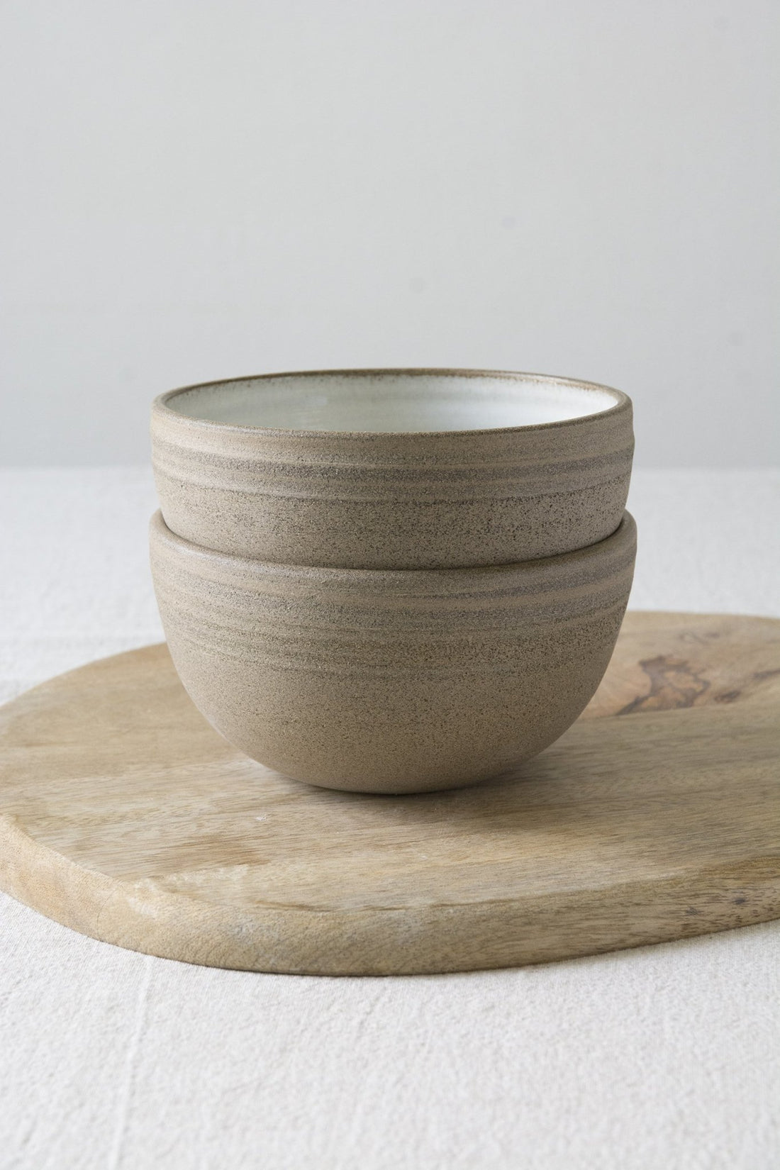 Rustic Pottery Soup Bowl in Gray and White – Mad About Pottery