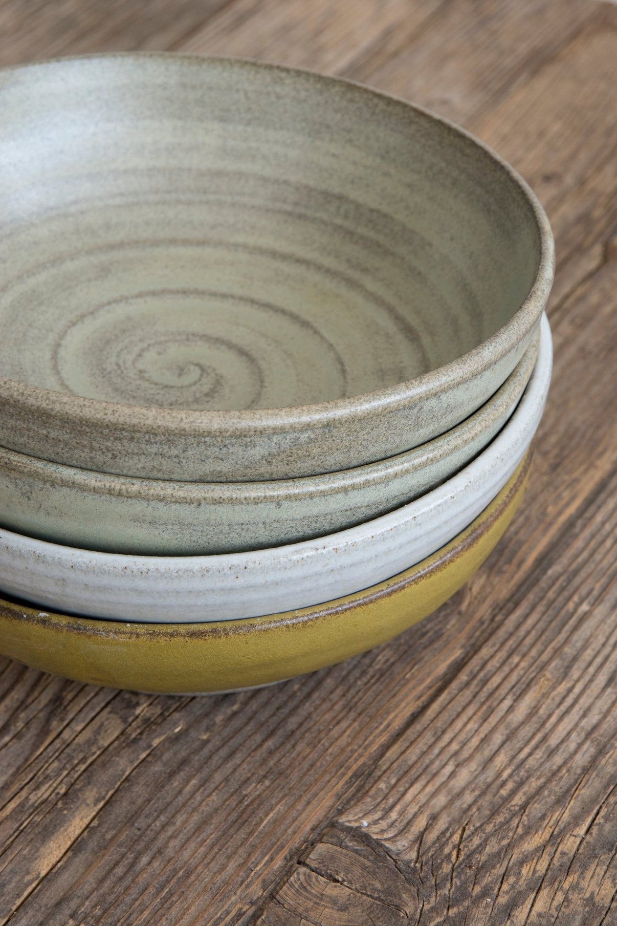 Set of 4 Handcrafted Stackable Ceramic Bowls in Warm Earth Tones ┃Mad ...